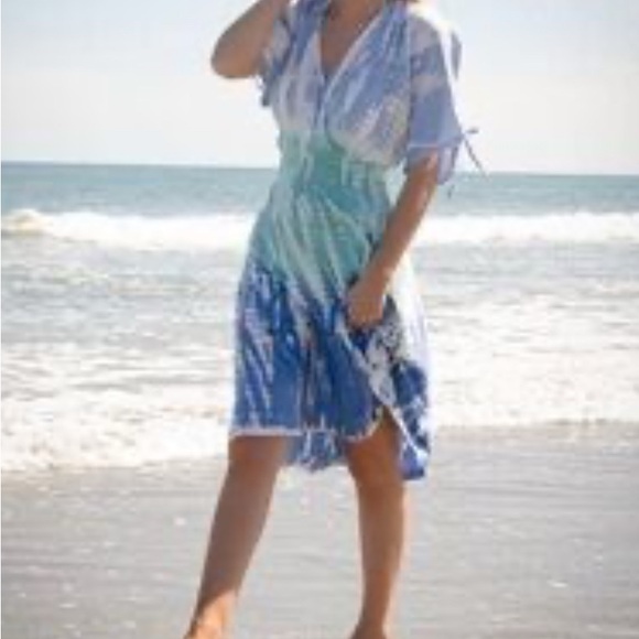 Simply Southern | Dresses | Simply Southern Blue White Resort Midi ...